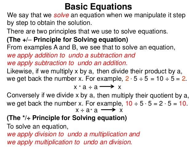 2.3 equations w