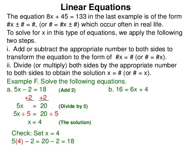 2.3 equations w
