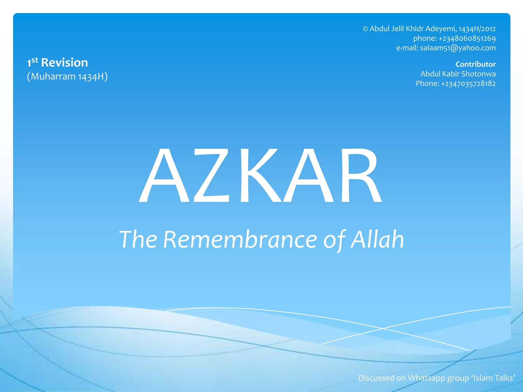 azkar | PPT