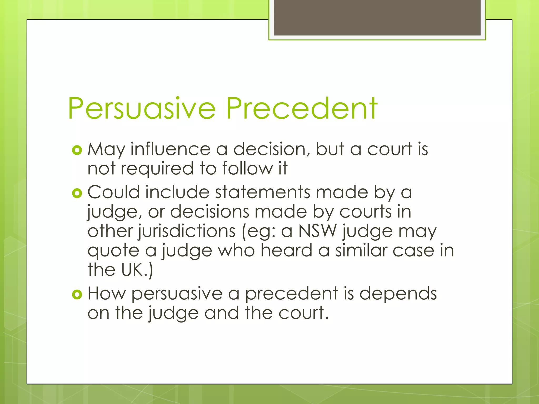 2.2 the system of precedent | PPTX