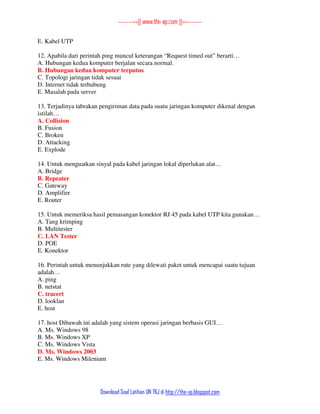 2. contoh soal un kejuruan tkj (smk) lengkap --- www.the-xp.com