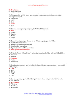 2. contoh soal un kejuruan tkj (smk) lengkap --- www.the-xp.com