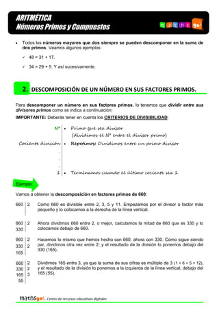 Números primos y compuestos (aritmética) | PDF