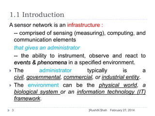Basics of Wireless sensor networks | PPTX