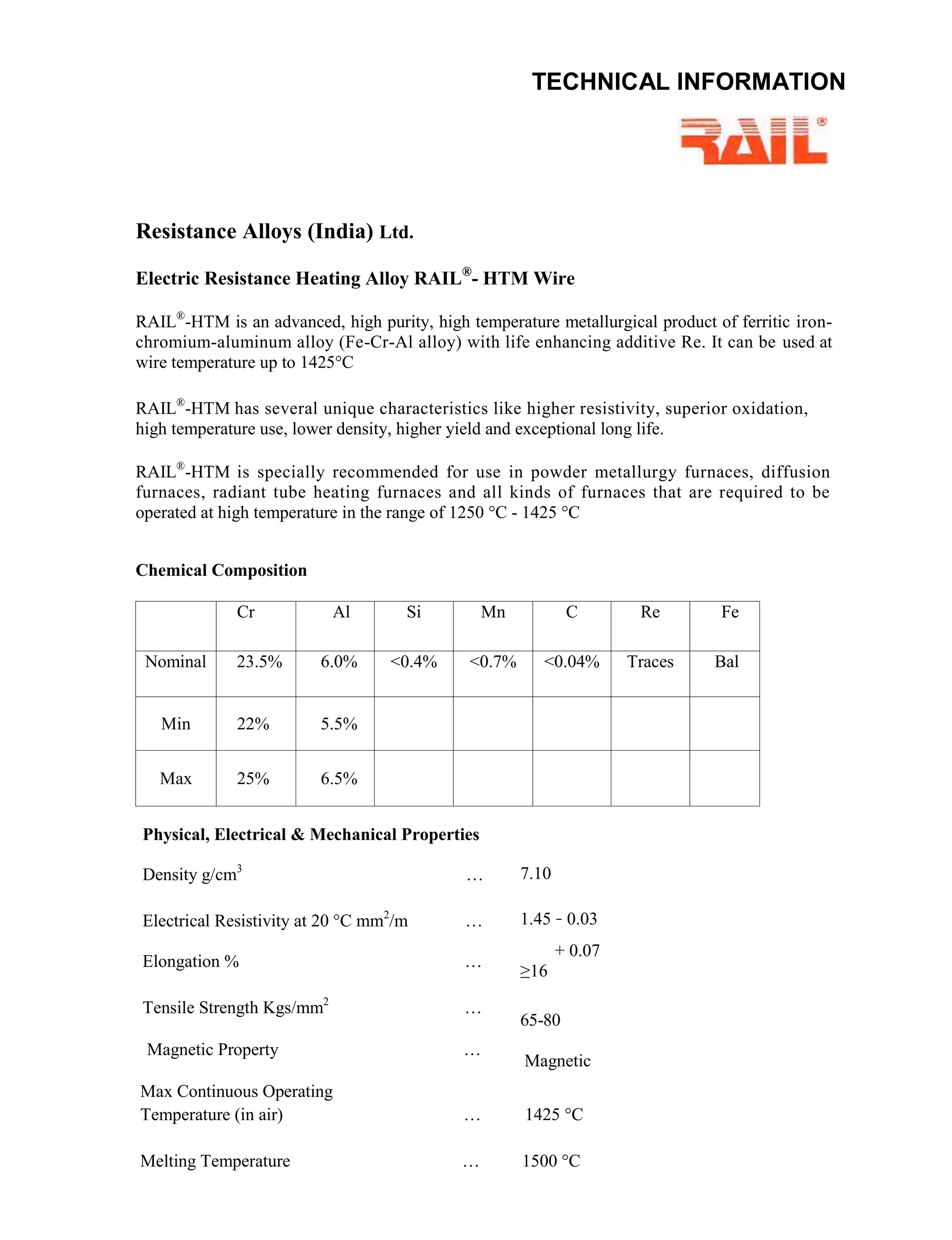 Heat Resistance Strips - RAIL- HTMStrip | PDF