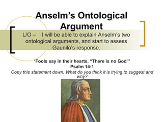2. anselm s_ontological_argument (1) | PPT | Agnosticism | Religion ...