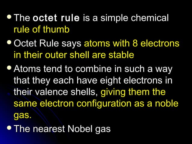 2.1.3.1 octet rule | PPT | Chemistry | Science
