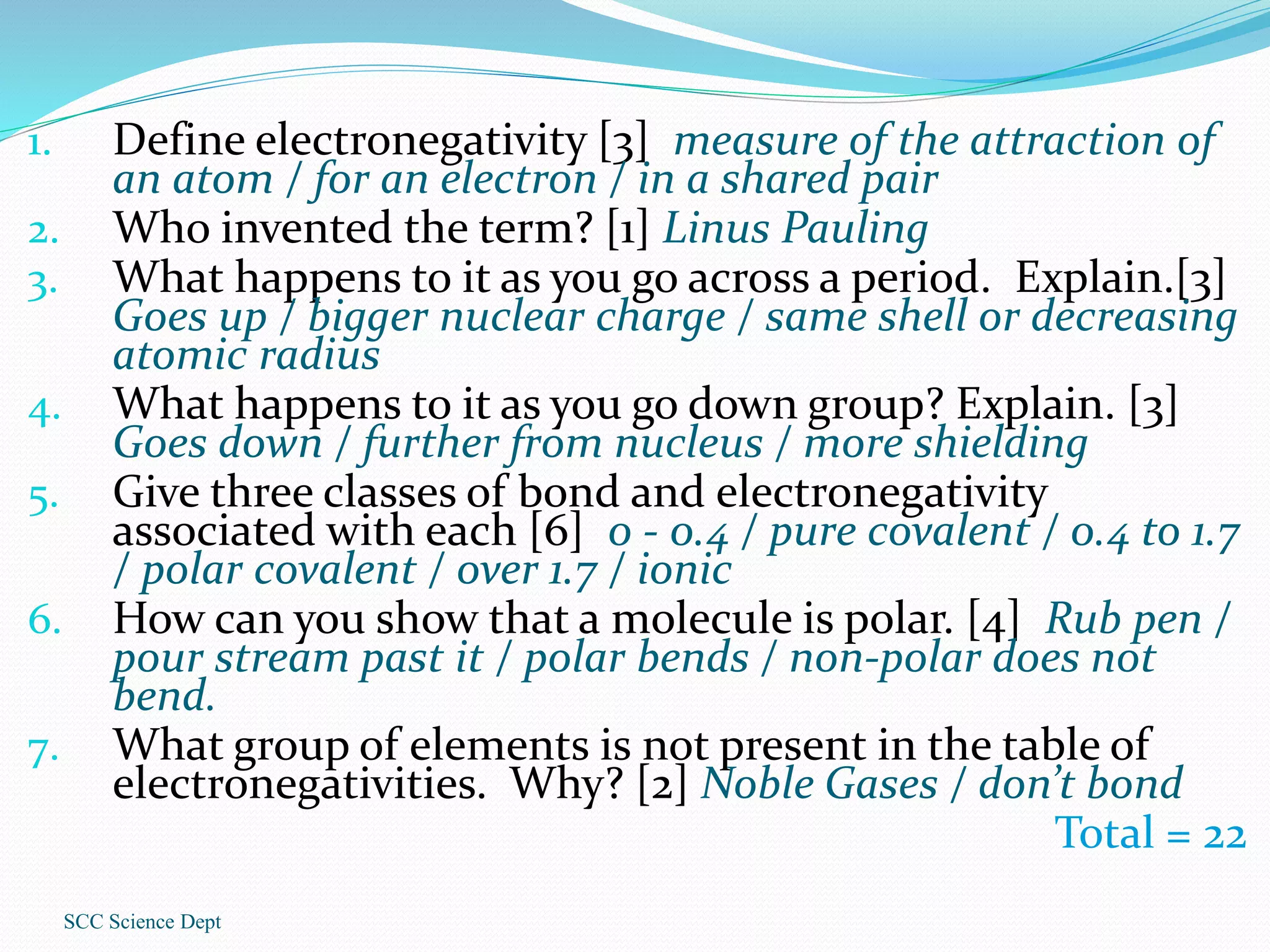2.4.1 electronegativity | PPTX