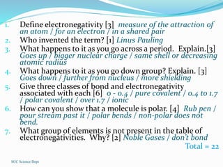 2.4.1 electronegativity | PPTX