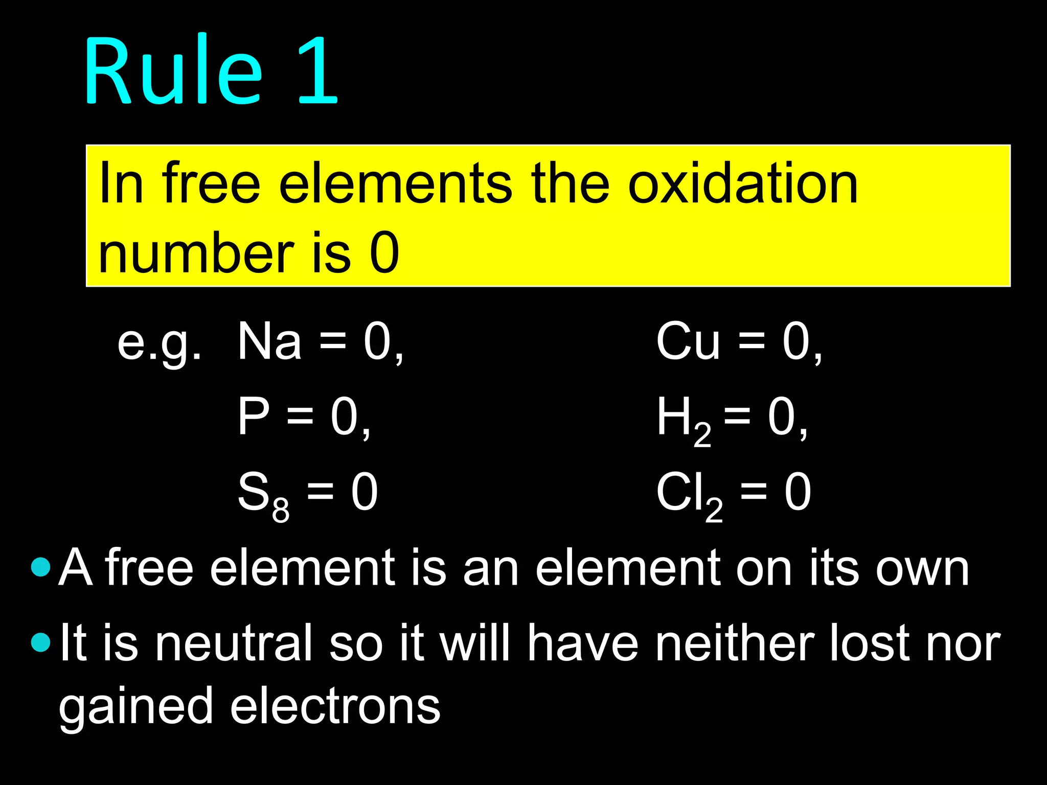 2.6.1 oxidation numbers | PPTX
