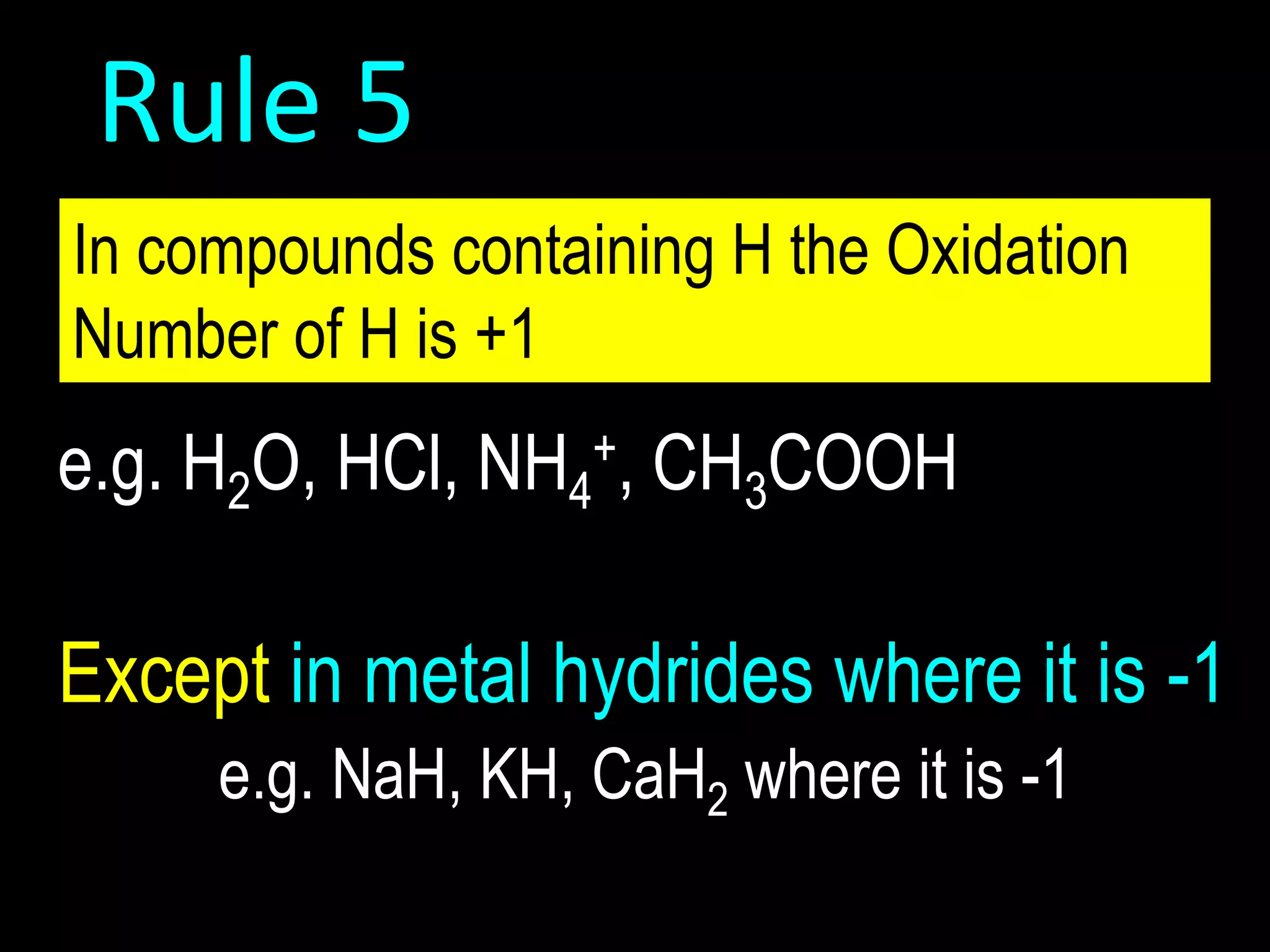 2.6.1 oxidation numbers | PPTX