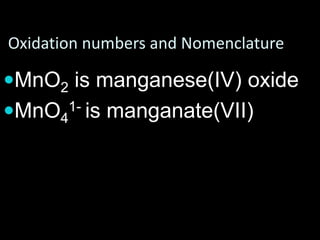 2.6.1 oxidation numbers | PPTX