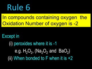 2.6.1 oxidation numbers | PPTX