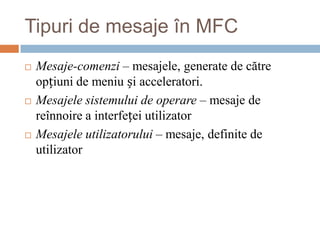 MFC programare bazată pe evenimente | PPTX