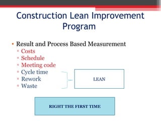 Rework Reduction in Construction Project | PPT