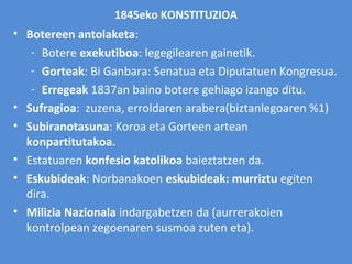 2.gaia estatu liberala Espainian. | PPT