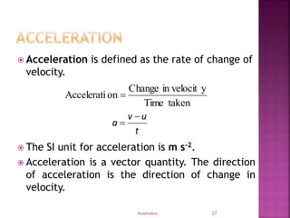 Kinematics | PPTX
