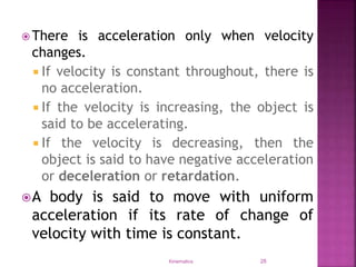Kinematics | PPTX