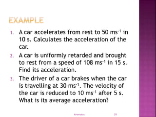 Kinematics | PPTX