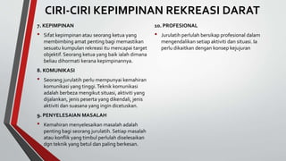 Asas Kepimpinan Dalam Rekreasi | PPTX