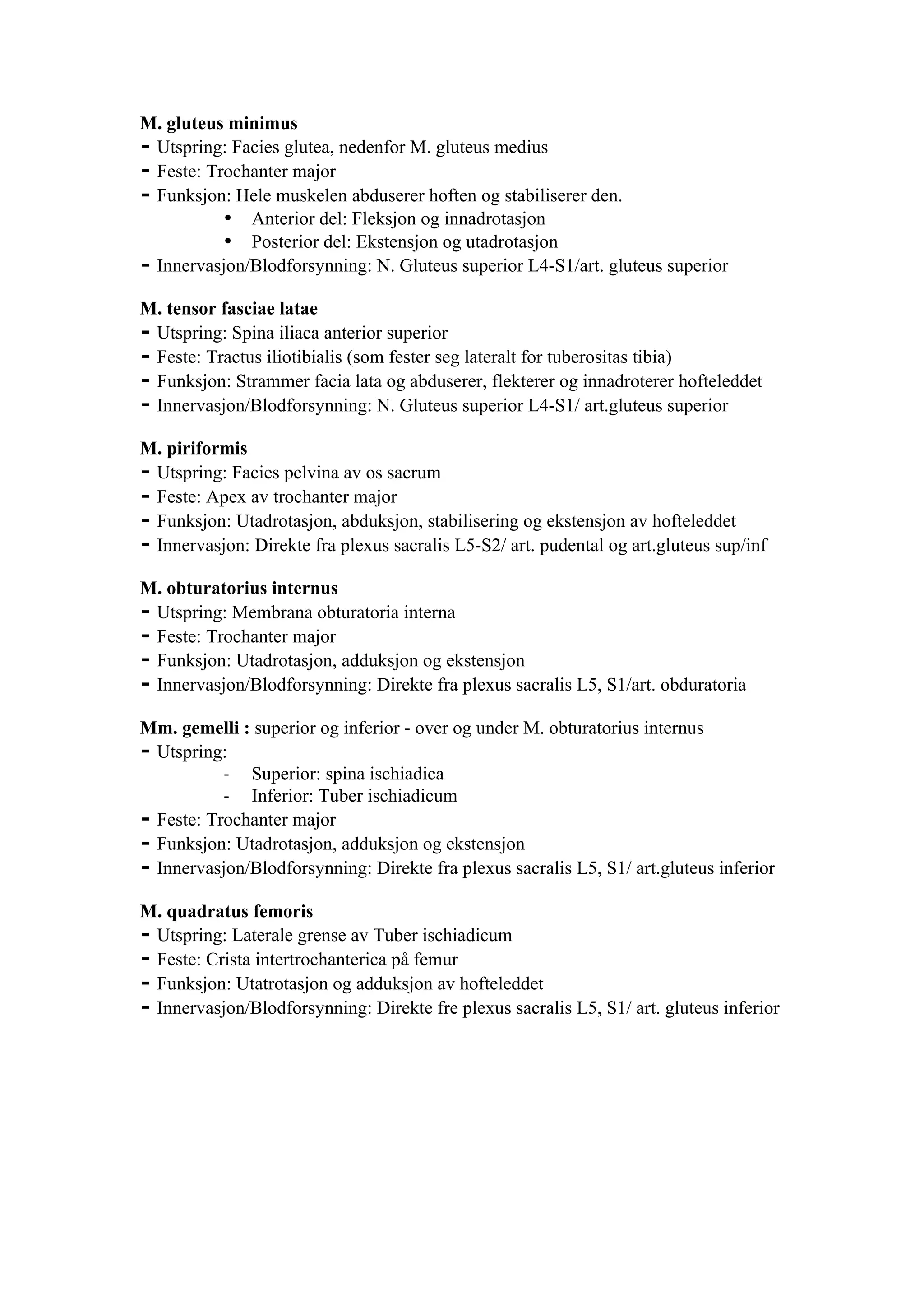 Anatomy of the lower extremities - name, origin & insertion and ...