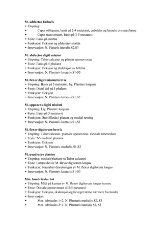 Anatomy of the lower extremities - name, origin & insertion and ...