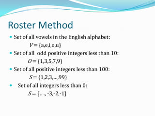 2.1 Sets | PPTX | Programming Languages | Computing