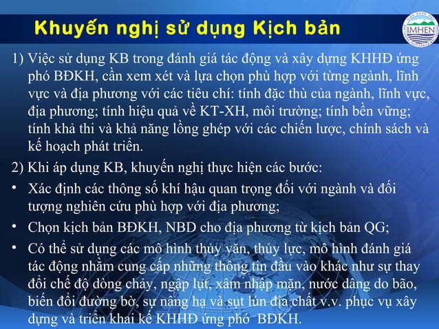 2.2 kich ban bien doi khi hau & nuoc bien dang cho vn | PPT