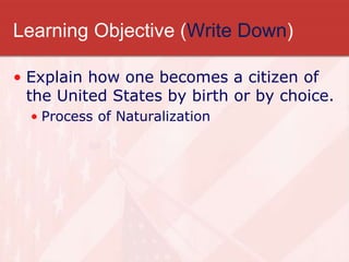 2.3 becoming a citizen daily sheet 1 | PPT