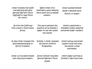 nazi party_the_early_years | PPT