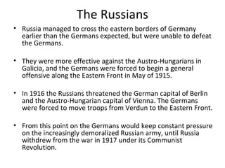 2.7 WW1 Battlesand Events, Russia and the USA | PPT
