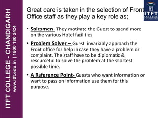 ITFT-Qualities of Front Office staff | PPTX | Hotels and Motels | Travel Type