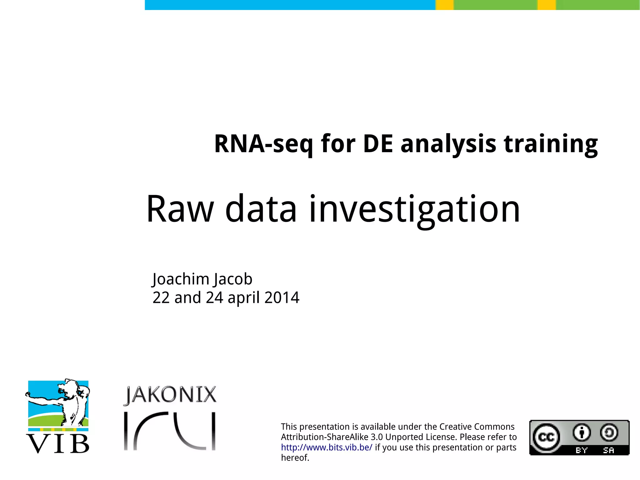 Part 2 of RNA-seq for DE analysis: Investigating raw data | PDF