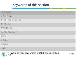 Part 2 of 'Introduction to Linux for bioinformatics': Installing software | PDF