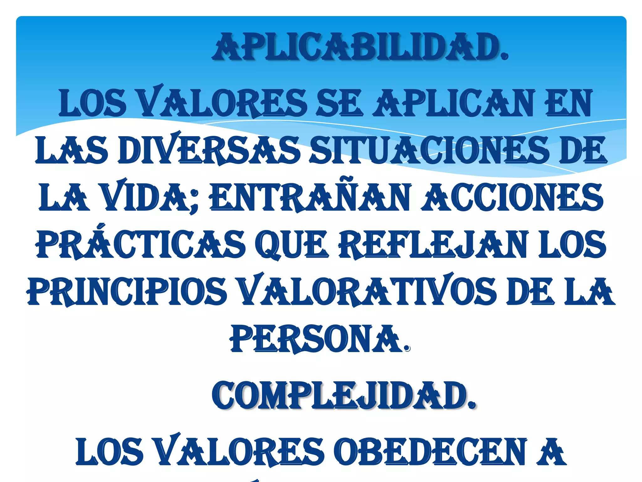 Caracteristicas valores | PPT