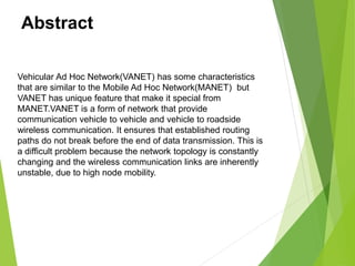 Vanet Presentation | PPTX