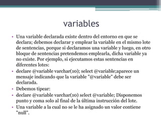 2.2 configuración del entorno de trabajo de la base de datos en web | PPTX