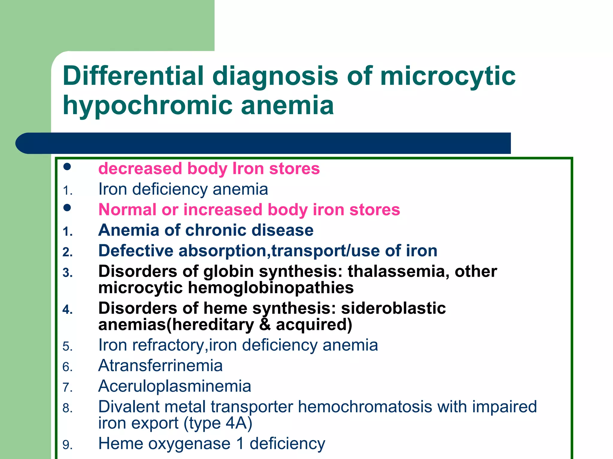 Iron Deficiency Anemia | PPT