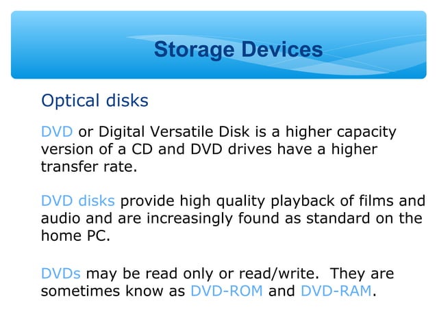 storage devices | PPT