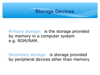 storage devices | PPT