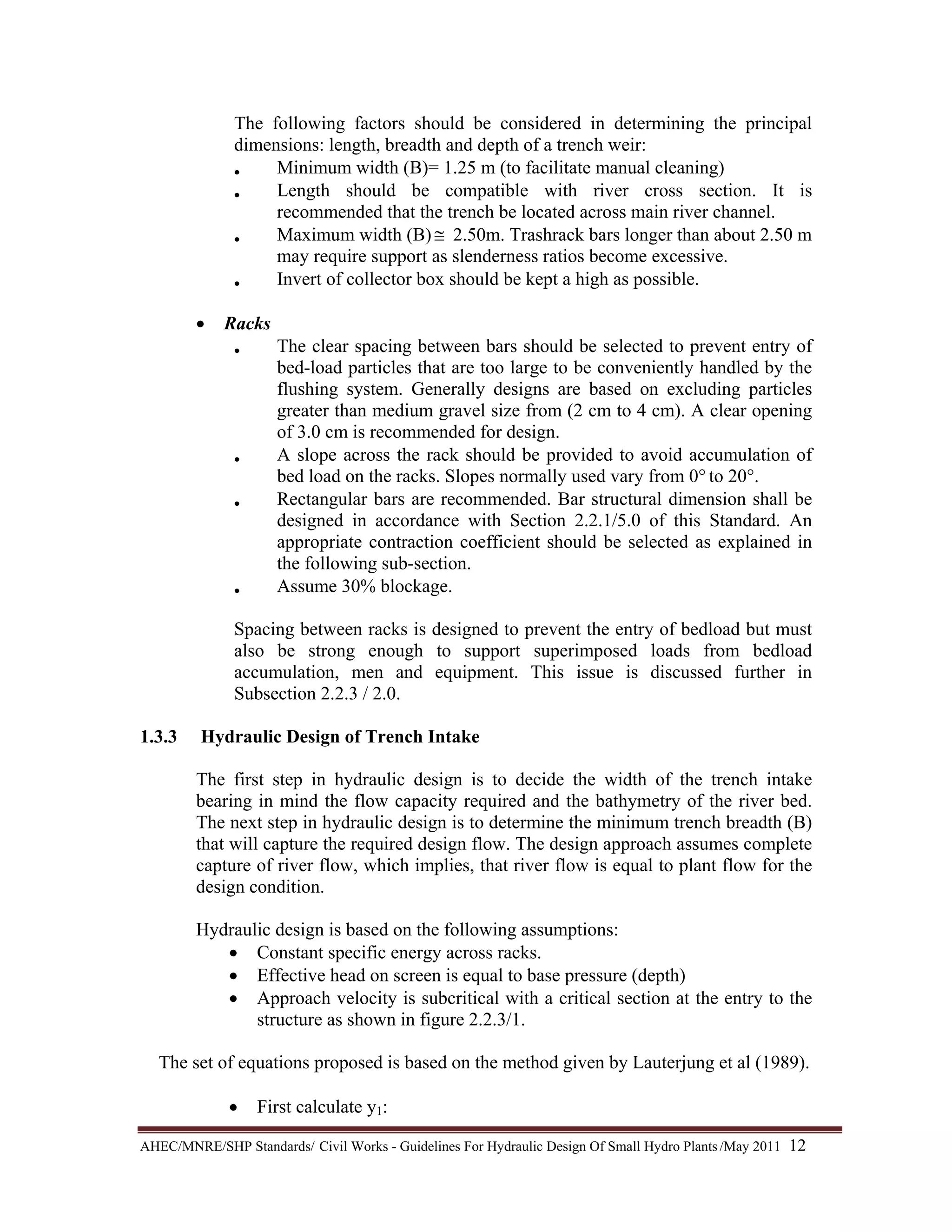 2.2 gl for-hydaulic_design_of_shp_project | PDF