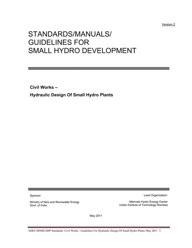 2.2 gl for-hydaulic_design_of_shp_project | PDF