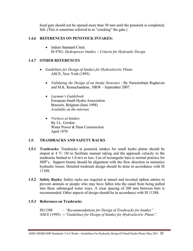 2.2 gl for-hydaulic_design_of_shp_project | PDF