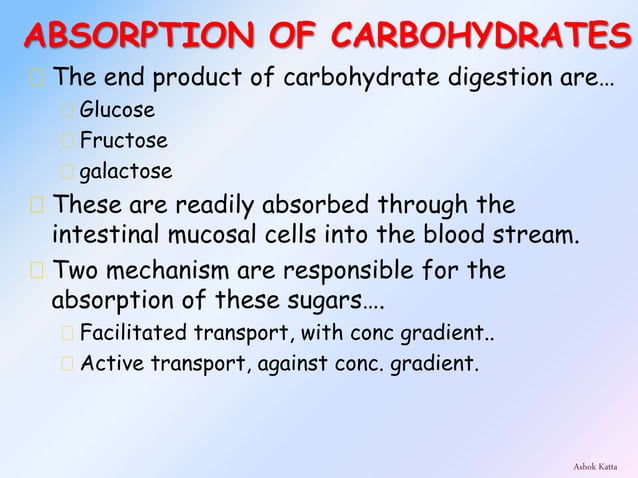 Digestion and Absorption of carbohydrates | PPSX | Digestive Disorders ...