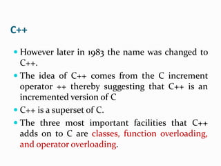 Introduction to cpp | PPT