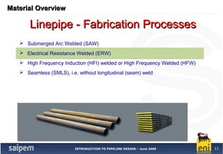 2. pipeline materials overview | PPT