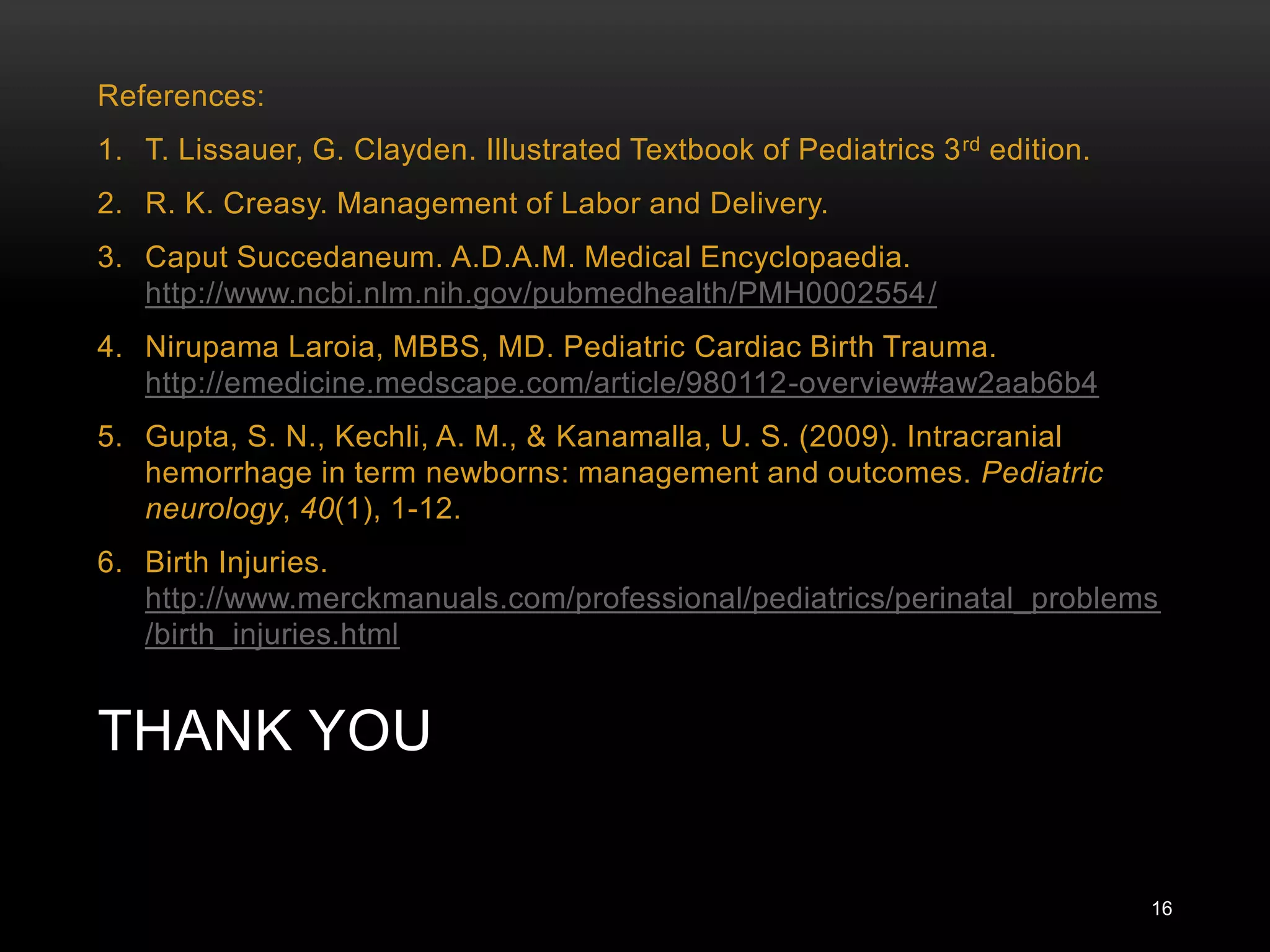 caput, cepahlhematoma & sah | PPTX