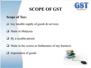 The Implementation of Goods and Service Tax (GST) Malaysia | PPTX