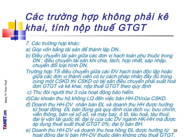TANET - Thuế GTGT - Phần 1 | PPT