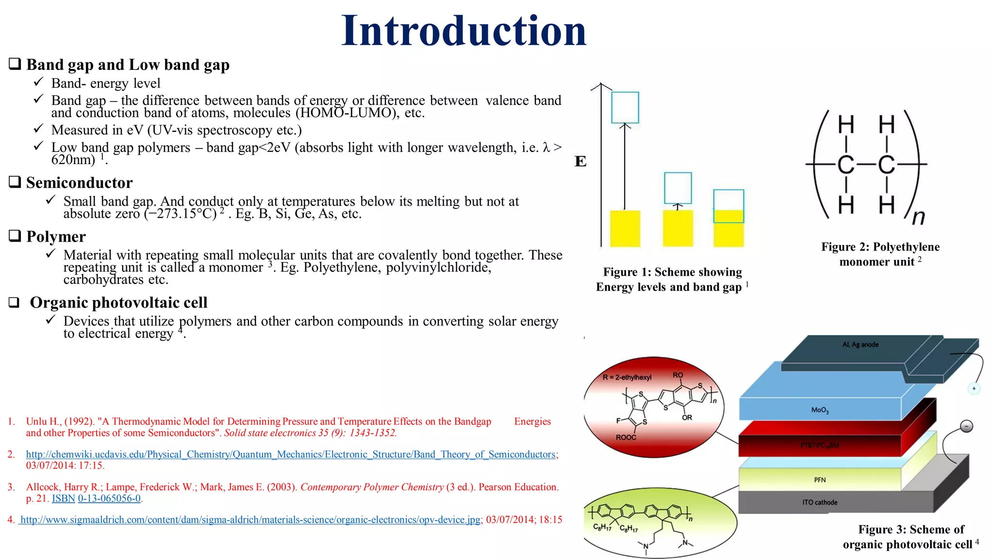 Synthesis Of Semiconducting Polymers For Possible Application In Autosaved Ppt